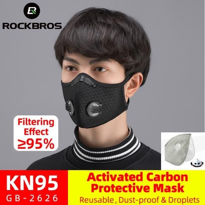 Promo Masker N95 Rockbros Activated Carbon 5 ply Air Valve Protective Virus - Kota Depok ...