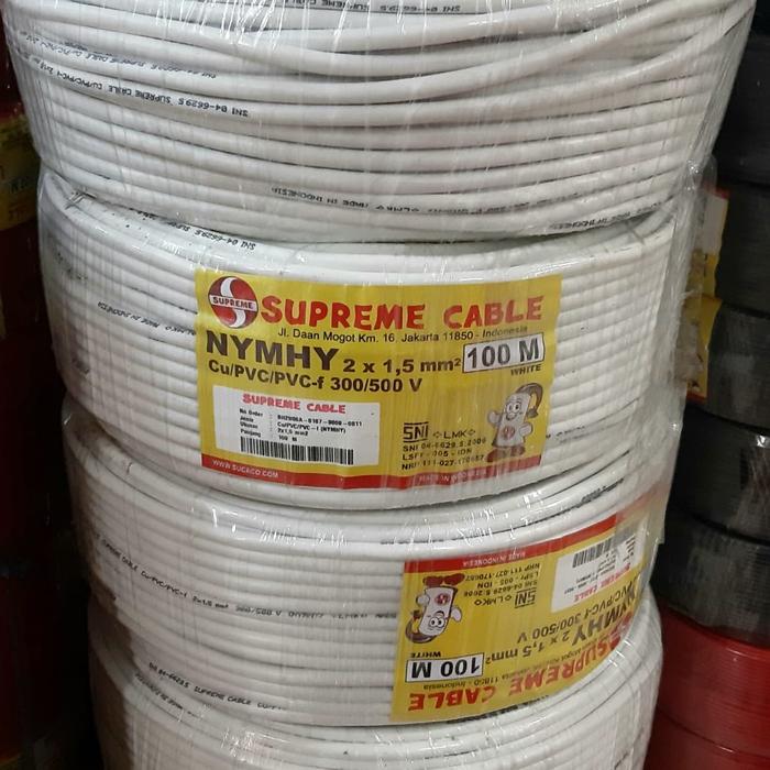 Jual Supreme Cable NYYHY/NYMHY 2x1.5mm @100mtr Kabel Listrik - Putih - Jakarta Pusat - electric ...