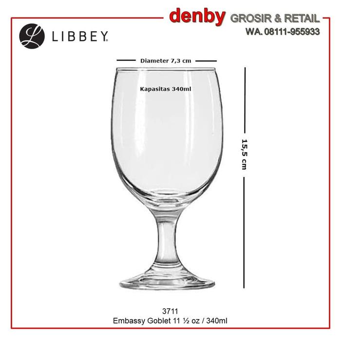 Jual Libbey 3711 Gelas Embassy Goblet 340ML - Jakarta Barat - Denby ...