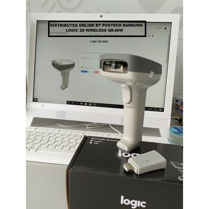 Jual BARCODE SCANNER 2D WIRELESS LOGIC 80W [BISA SCAN DILAYAR LCD ...
