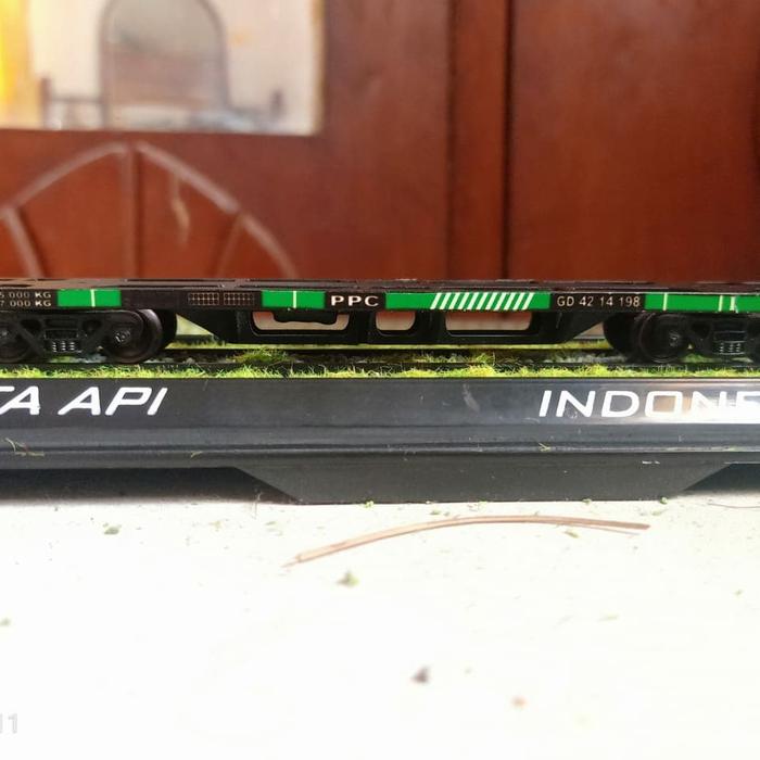 Jual Miniatur kereta Gerbong datar ppcw 1 87 skala HO - Kab. Tangerang ...