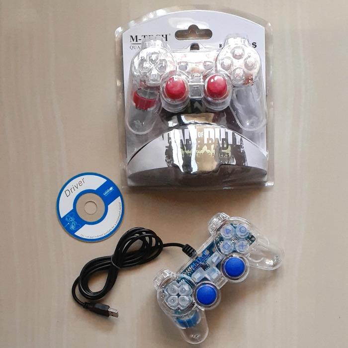 Jual Gamepad Stik Usb Joy stick PC Laptop Single Transfaran Lampu M ...
