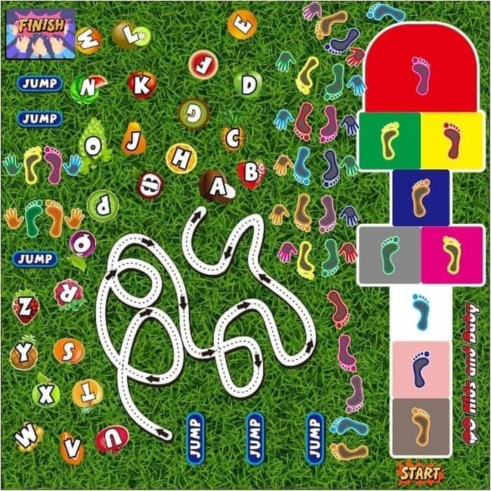 Jual Playmate (karpet main), "Buah&Huruf", Engklek, Edu Game, Besar ...