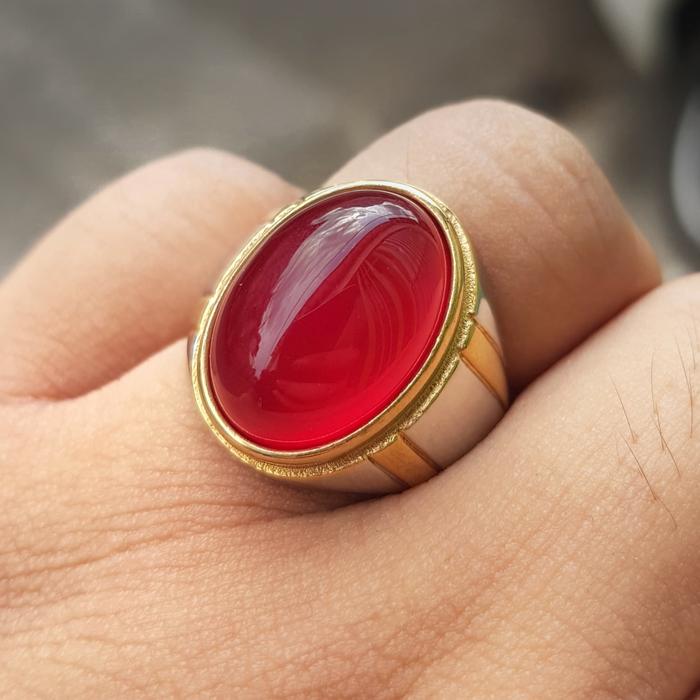 Jual cincin batu akik red baron kualitas super garansi natural ...