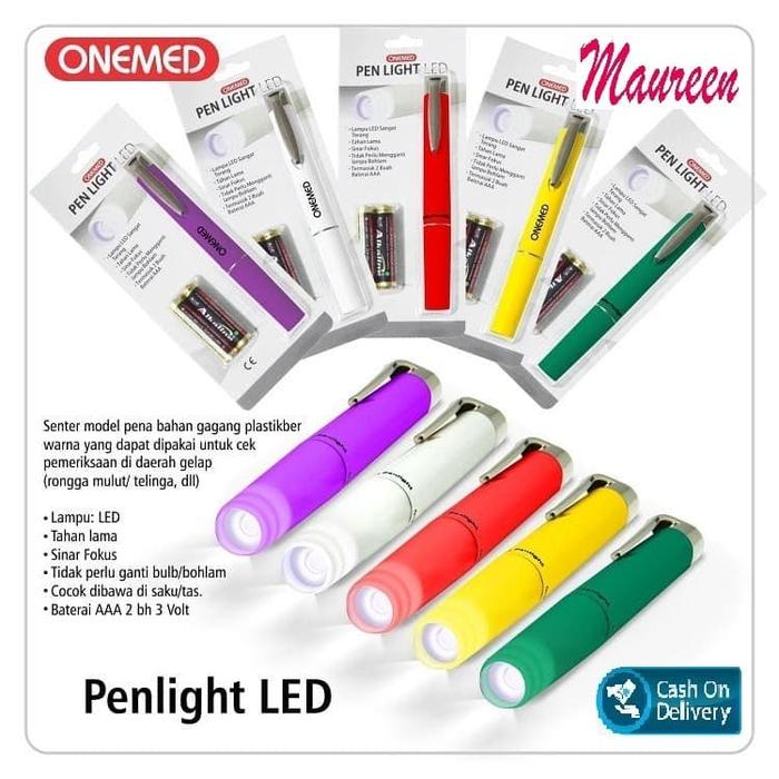 Promo Penlight Onemed LED / Pen Light dengan Free Baterai AAA - Kota ...