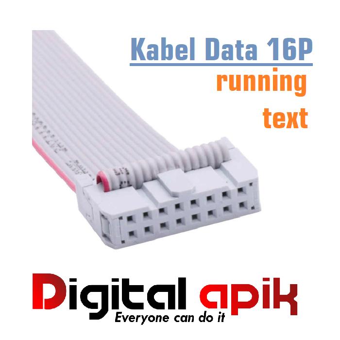Jual Kabel Data Running Text 16P 16 Pin DMD P10 P4.75 Flat Cable IDC ...
