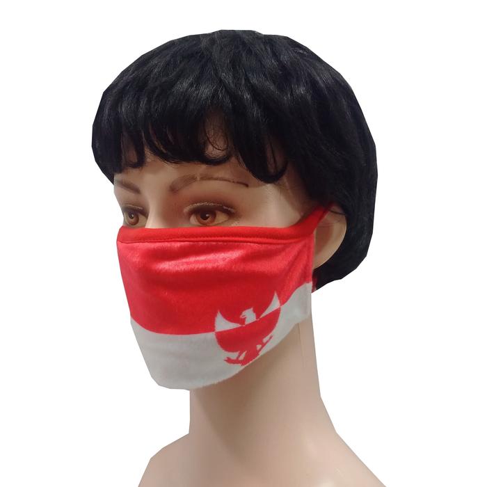 Jual Masker Kain 3 Lapis/ply - Katun - Lambang Garuda - Masker Merah ...