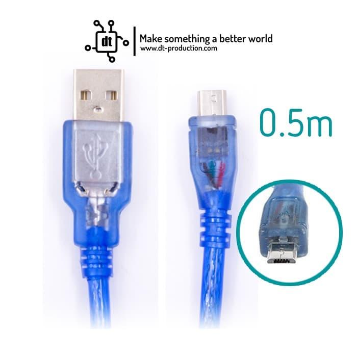 Jual Kabel Data Micro USB Untuk NodeMCU ESP32 0.5m High Quality - Kota ...
