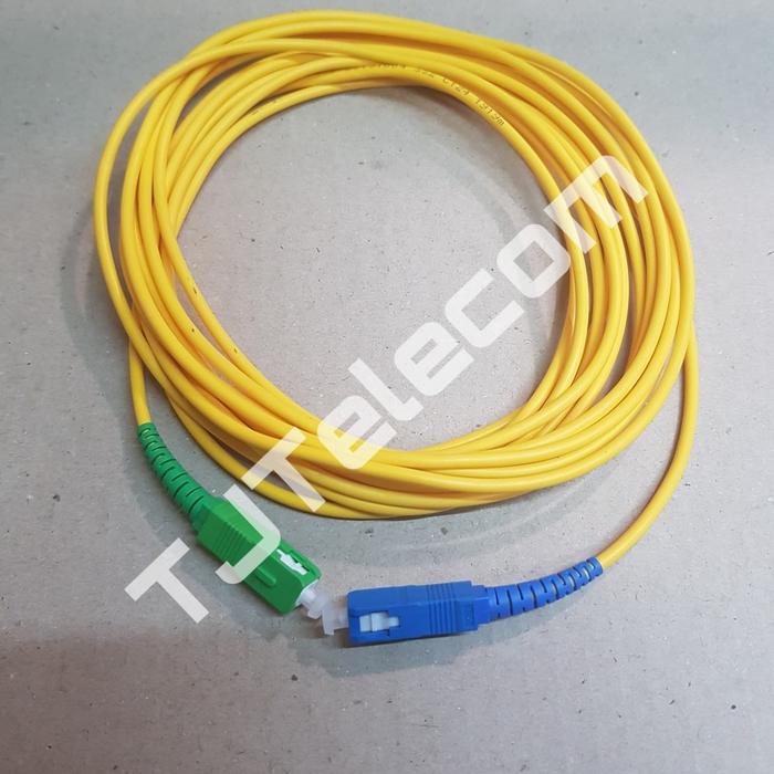 Jual fiber optik patchcord / patch core sc apc - sc upc 5 meter SX SM ...