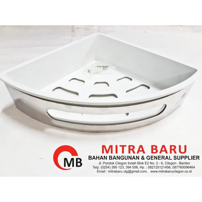Jual Rak Plat Kotak Putih Fio F19 SS / Rak Sudut / Rak Sabun - Kota ...