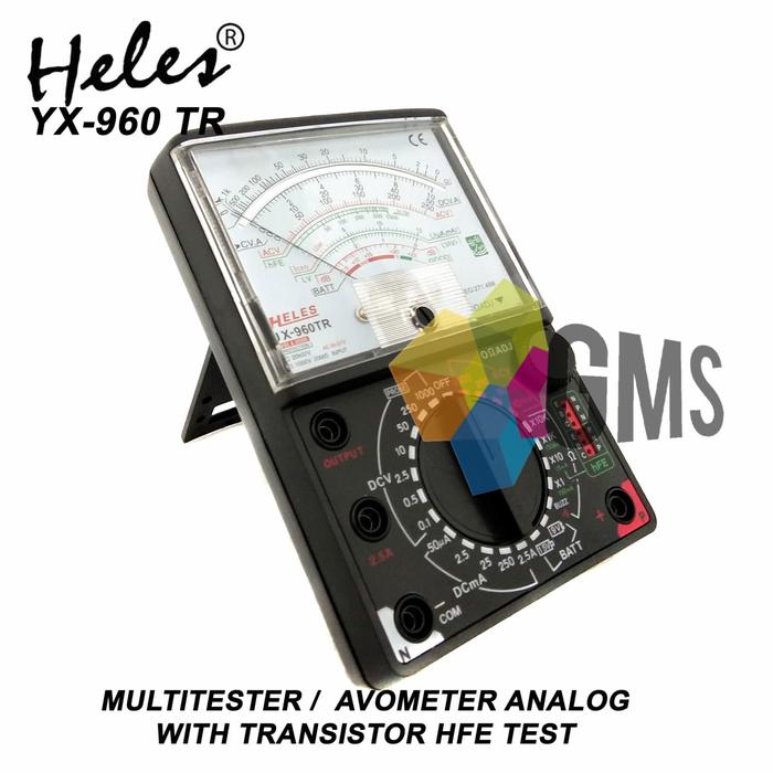 Jual MULTITESTER ANALOG HELES YX-960 TR WITH TR HFE TEST YX960TR AVO ...