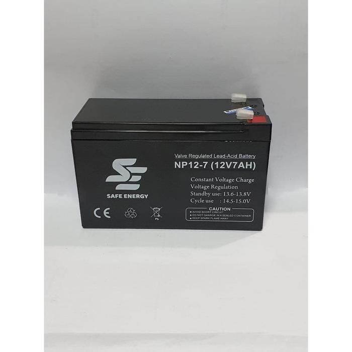 Jual BATTERY KERING ORIGINAL SAFE ENERGY 12V 7Ah UNTUK UPS, MOTOR, DLL ...