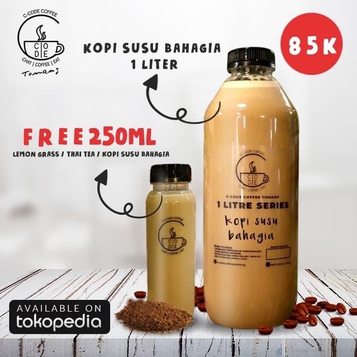 Jual KOPI SUSU BAHAGIA - Es Kopi Susu 1 Liter Fresh by C-CODE COFFEE ...