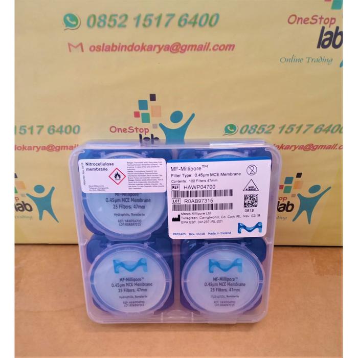 Jual Millipore Membrane Filter 0.45 micron pore size cat HAWP04700 ...