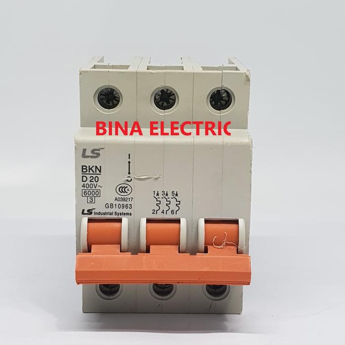 Jual MCB LS BKN 3P 20A 6kA / MCB LS BKN D20 20A 3P 6 kA - Jakarta Pusat ...