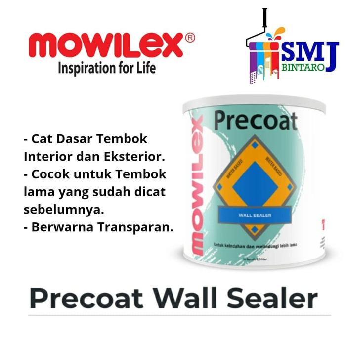 Jual CAT DASAR TEMBOK / PRECOAT WALL SEALER WSWB MOWILEX KEMASAN 2,5 ...