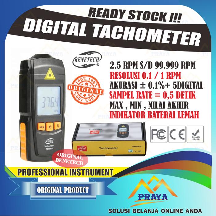 Jual Tachometer GM8905 Alat Ukur Putaran Laser Digital Tester RPM Meter ...