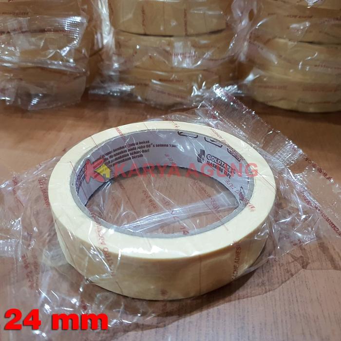 Jual Lakban Kertas Isolasi Duco Dico Masking Tape GOLDTAPE 24 mm 1 inch ...