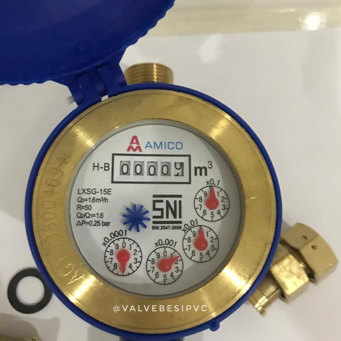 Jual Meteran air AMICO 1/2 inch / water meter amico / flow meter amico ...