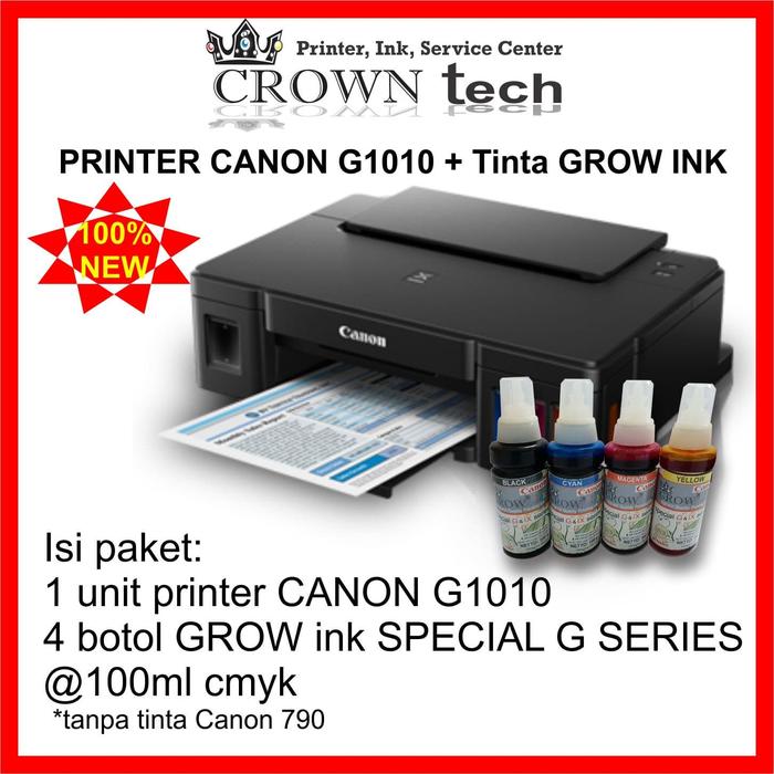 Jual PRINTER Canon G1010 ORIGINAL + Tinta GROW INK Formula Anti Buntu - Botolan CMYK - Kota ...