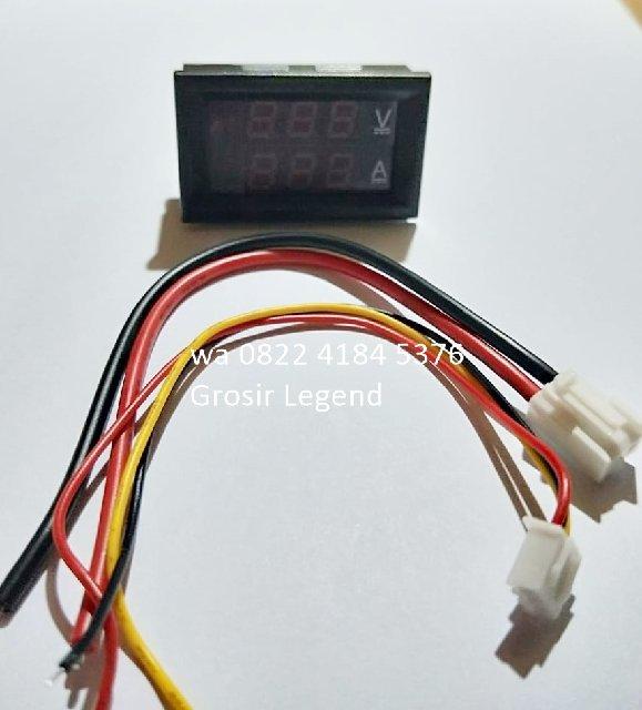 Jual Combo dual voltmeter ampermeter digital DC frame volt tegangan ampere - Kab. Banyumas ...