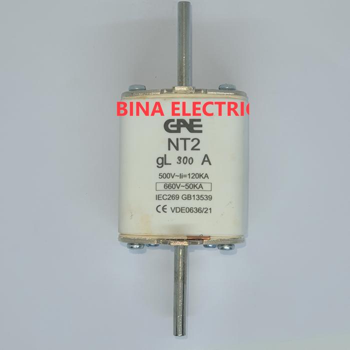 Jual NH Fuse GAE NT2 300A 660V 50kA / Sekering Fuse GAE NT2 300 Ampere ...