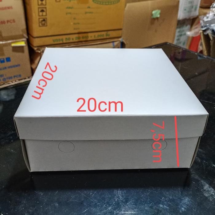 Jual Kotak Dus Nasi 20x20 Polos / Box Kardus Tempat Makan Nasi Sayur ...
