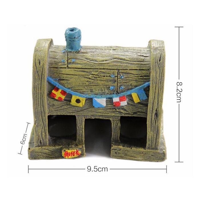 Jual SpongeBob & Squidward House Style Cartoon House Aquarium Ornament ...