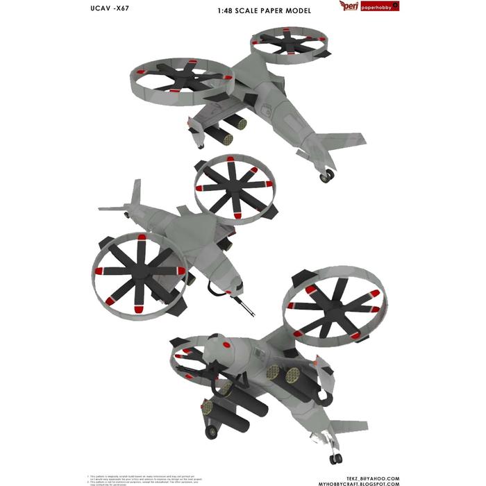 Jual DIY papercraft-RA- 67 UCAV (DRONE CONCEPT) 1:48 - Jakarta Timur ...