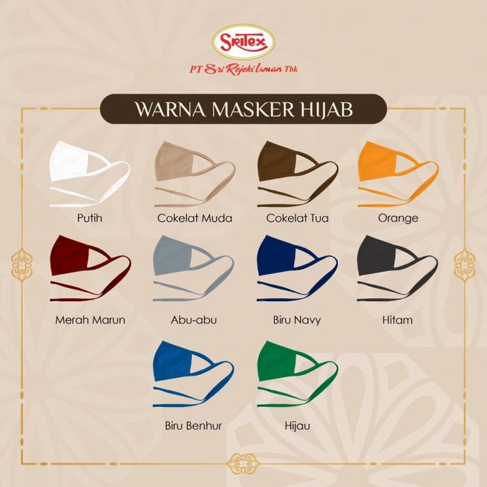 Jual MASKER HIJAB SRITEX KAIN 2 PLY NON MEDIS ANTI MICROBIAL & ANTI AIR ...