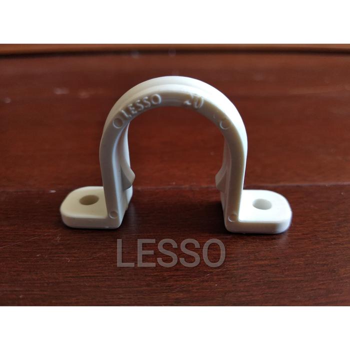 Jual U Style Klem Conduit LESSO 20mm 1/2 Penjepit Pipa Listrik Clamp ...