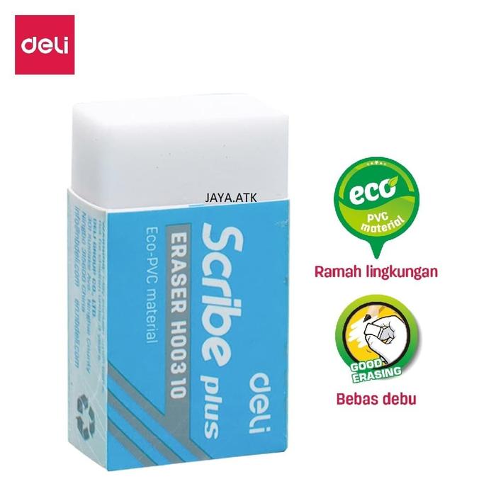 Jual PENGHAPUS PENSIL ERASER STIP PENGHAPUS PUTIH BERSIH DELI H00310 ...