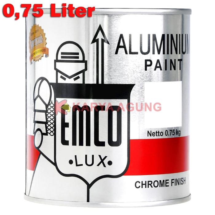Jual EMCO Lux Aluminium Paint Chrome Finish 1KG Silver / Cat Kayu dan ...