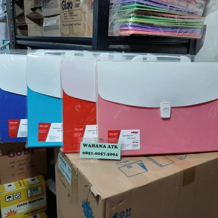 Jual Expanding file folio / map harmonika jepret - putih-pink - Kota ...