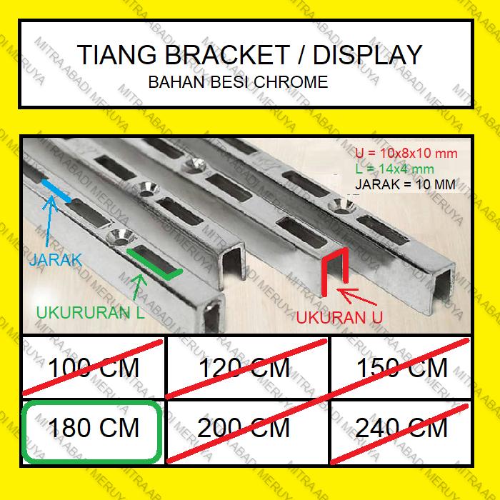 Jual Tiang Bracket 180 cm Rel Bracket Tiang Rel Breket Display ...