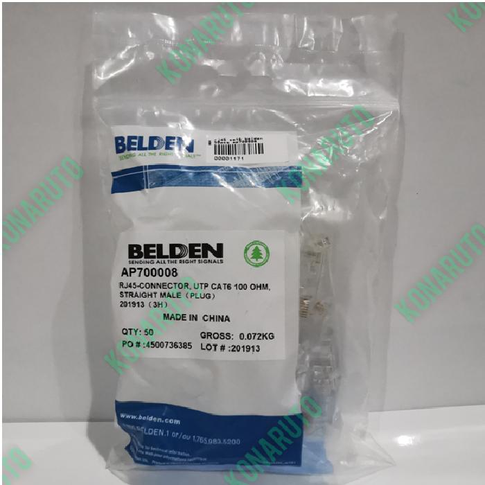 Jual Belden RJ45 Connector Cat 6 Konektor RJ-45 Cat6 AP700008 ORIGINAL ...