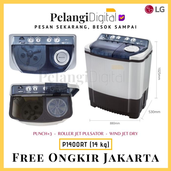 Promo LG Mesin Cuci 2 Tabung 14 Kg - P1400RT Cicil 0% 3x - Jakarta ...