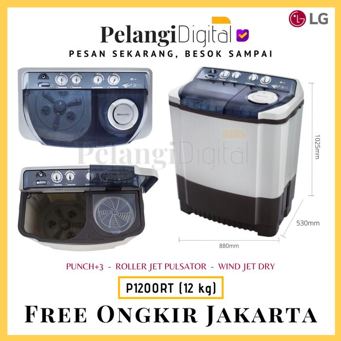 Promo LG Mesin Cuci 2 Tabung 12KG - P1200RT Cicil 0% 3x - Jakarta Utara ...