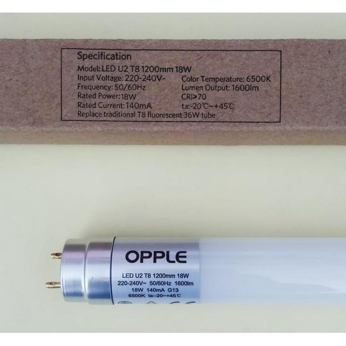 Jual Lampu LED TL Opple T8 18watt 6500K 1200mm Putih / LAMPU NEON - Kab. Tangerang - Agam ...