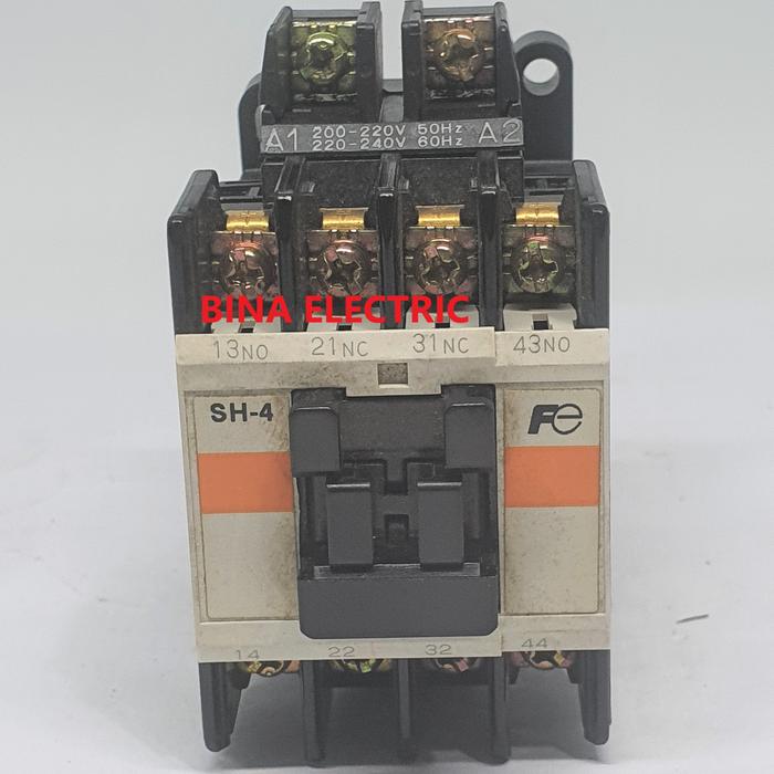 Jual Contactor Fuji SH-4 3P 10A 220V 2NO 2NC / Kontaktor Fuji SH-4 SH4 ...