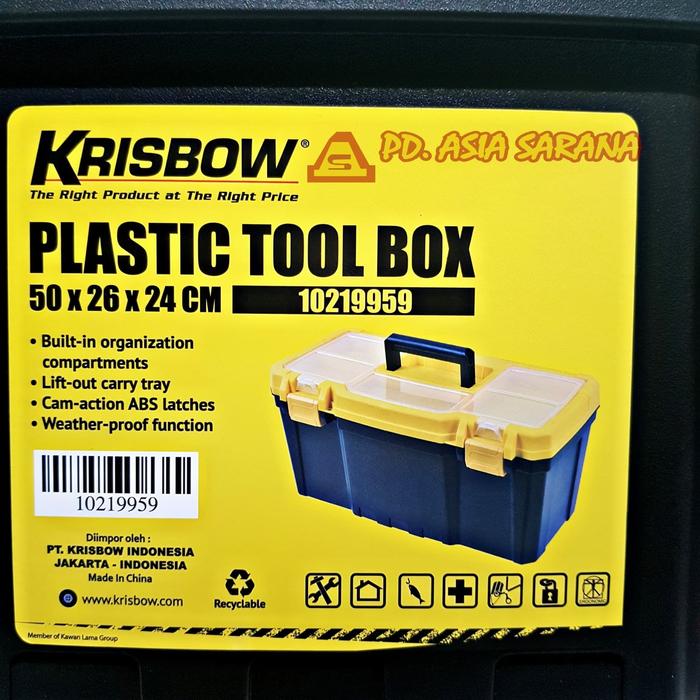 Jual Tool Box 50x26x24 Cm Krisbow / Kotak Peralatan / ToolBox Perkakas ...