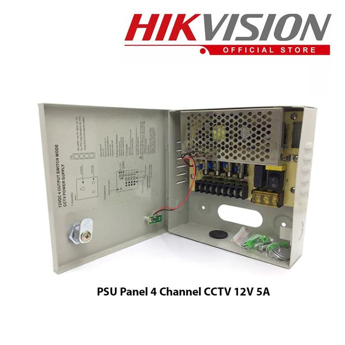 Jual PSU ( Power Supply Unit ) CCTV 12v 5A with Panel box + Fuse 4CH ...
