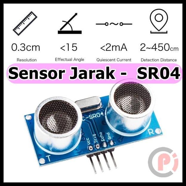 Jual Sensor Ultrasonic HC-SR04 Ultrasonik Module SR04 Modul Pengukur ...