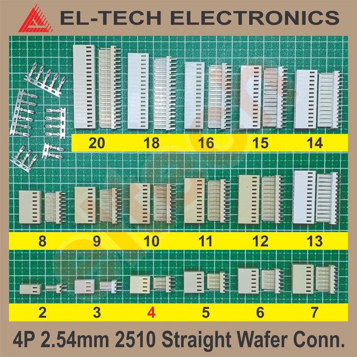 Jual 4 4P P 2.54mm 2510 Straight Connector Wafer Housing Konektor Lurus - Kota Surabaya - ELTECH ...