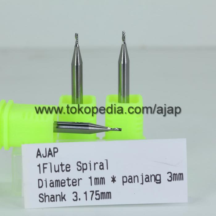Jual SINGLE FLUTE CUTTER 1F 1mm router bit akrilik kayu acrylic wood ...