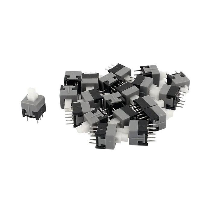 Jual 6 Pin DPDT Latching Tact Tactile Push Button Pushbutton Switch 20 ...