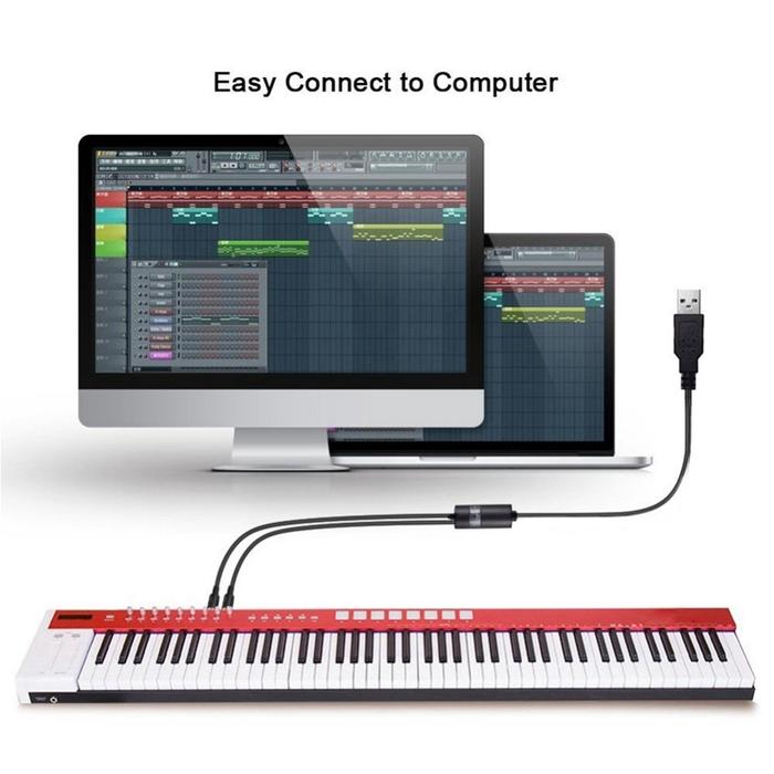 Jual PC Electric Piano Drum USB To 2 MIDI Interface Music Keyboard ...