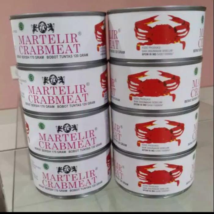 Jual daging kepiting rajungan martelir crabmeat 170 gr dalam kaleng ...