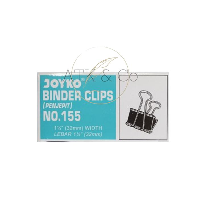 Jual Binder Clip 155 Joyko - Clips Klip Penjepit Kertas Hitam Joyko ...