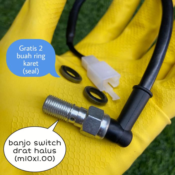 Jual baut banjo switch light rem master kaliper brembo m10x1.00 drat ...